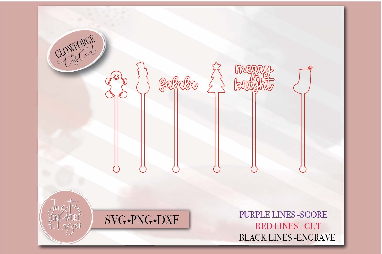 Christmas Drink Stir Sticks Svg Drink Stirrer Sticks Svg - Etsy