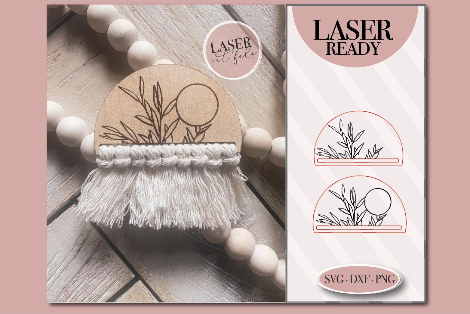 Boho Macrame Cut File Floral Macrame Svg Macrame Svg - Etsy