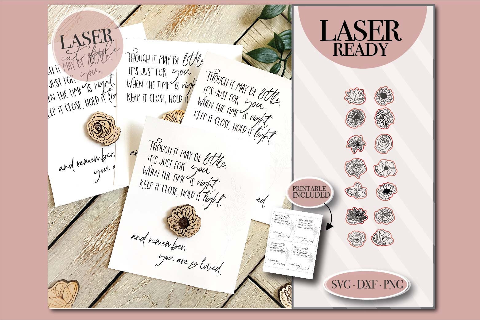 Pocket Hug Svg Laser Pocket Hug Token Svg Valentines Day - Etsy