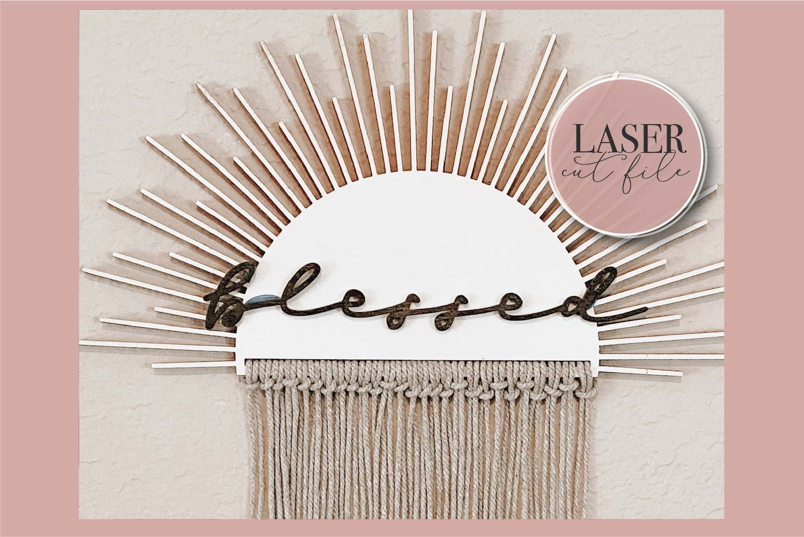 Blessed Macrame Svg Macrame Laser Svg Thankful Laser Svg - Etsy