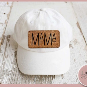 Mama Leather Patch Svg, Mom Hat Patch Svg, Leather Hat Patch Svg, Faux ...