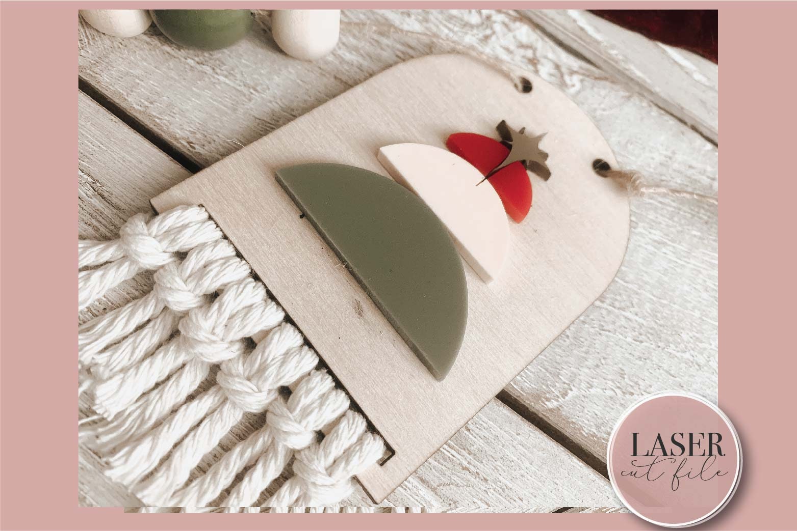 Boho Christmas Tree Garland Svg Macrame Wall Hanging Svg - Etsy