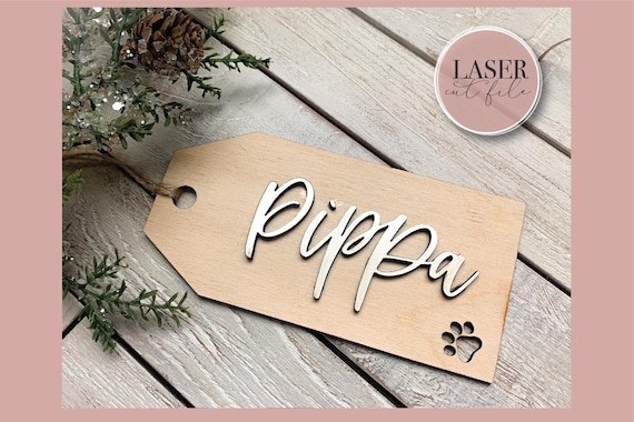 Stocking Tag Laser Cut Files Stocking Tag Svg Pet Stocking - Etsy