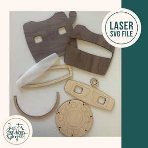 Viewmaster Laser SVG, Wooden Projector Toy, Wood Montessori Toy ...