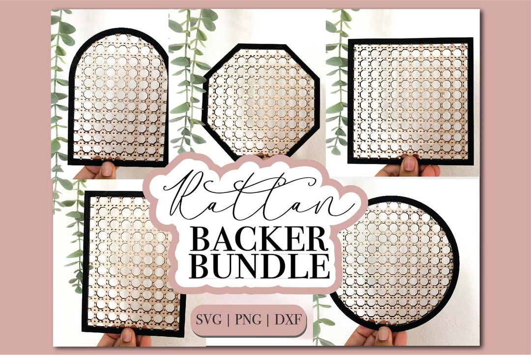 Rattan Laser Svg Bundle, Rattan Pattern Svg, Cane Weave Svg, Glowforge ...