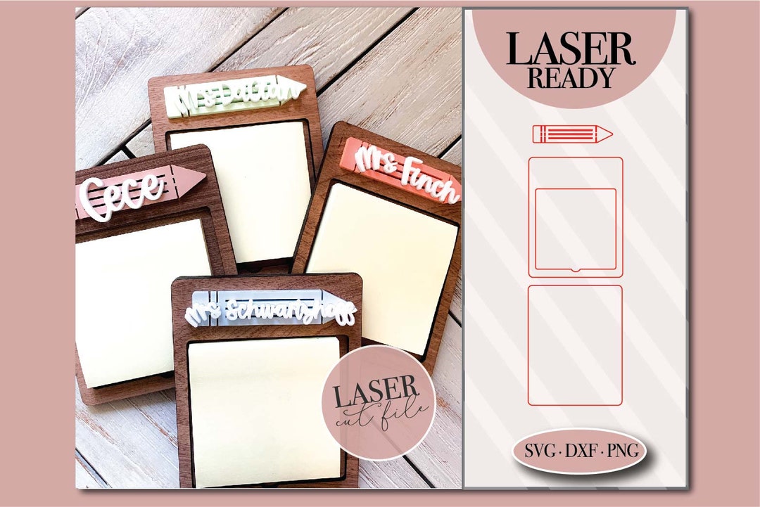Sticky Note Holder Svg, Teacher Sticky Note Pad Holder Svg, Post It ...