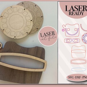 Viewmaster Laser SVG Wooden Projector Toy Wood Montessori - Etsy