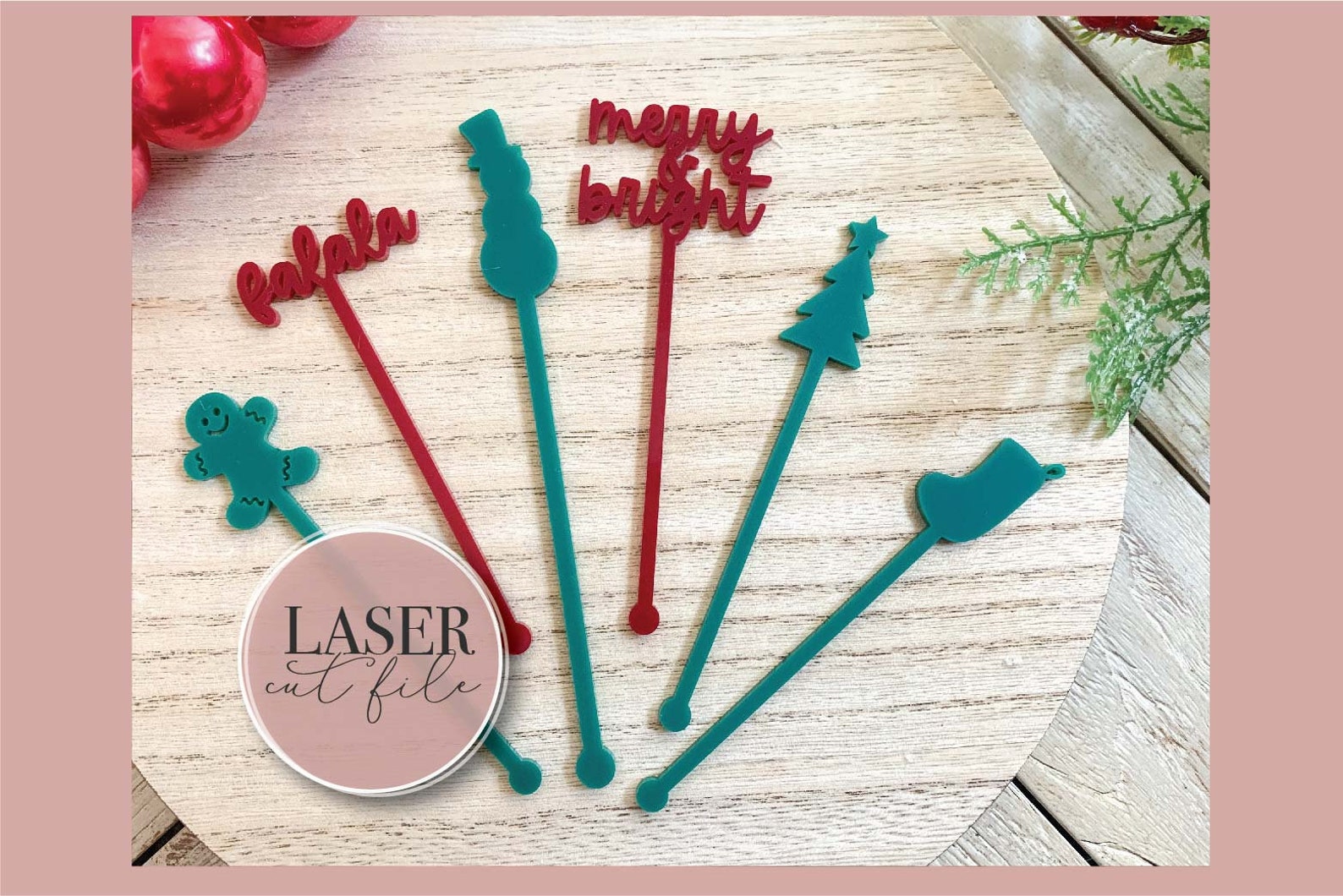 Christmas Drink Stir Sticks Svg Drink Stirrer Sticks Svg - Etsy