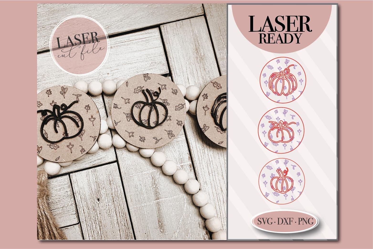 Fall SVG Laser File Pumpkin Frame Svg Pumpkin Decor Svg | Etsy