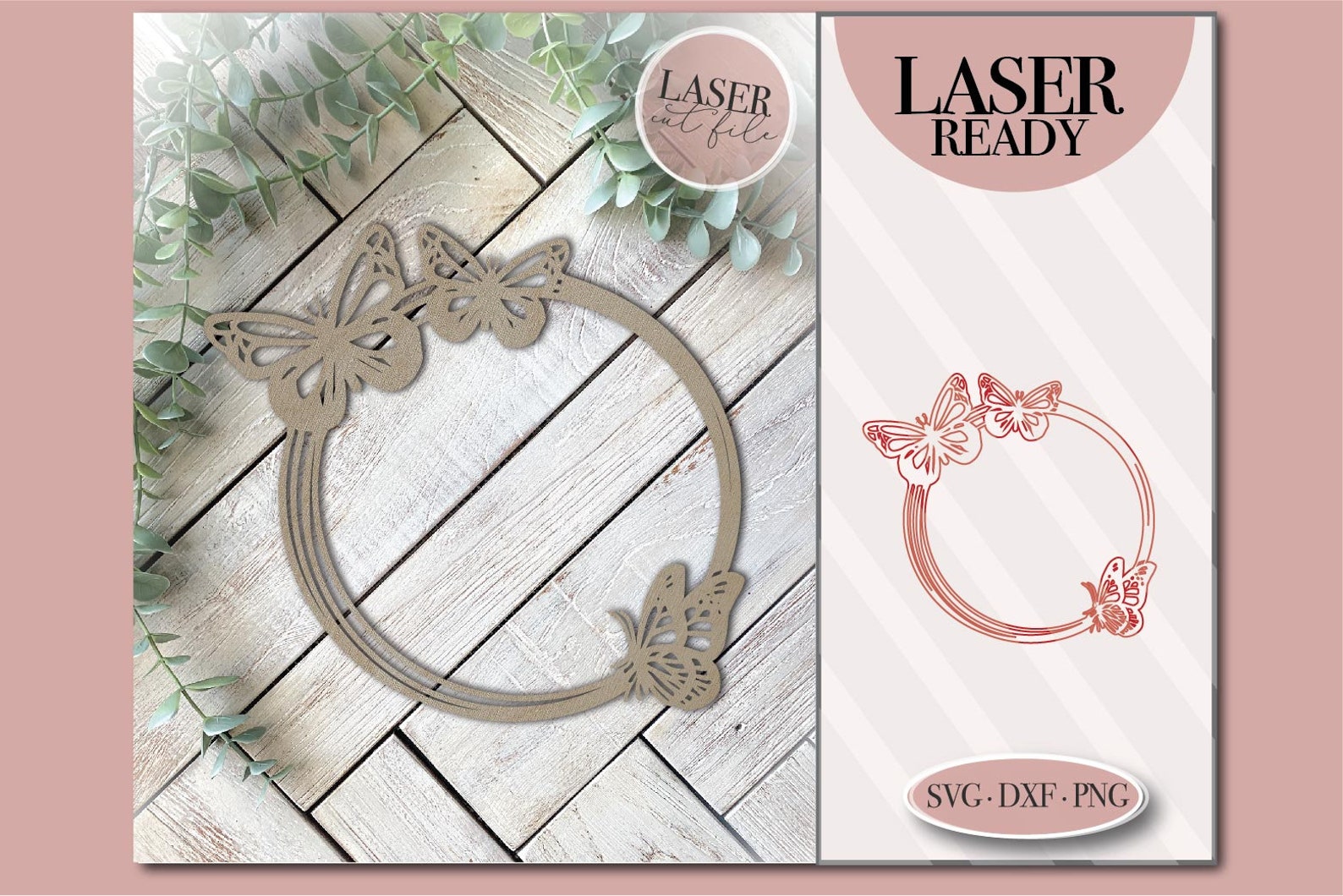 Nursery Round Sign Svg Butterfly Round Svg Butterfly Wreath | Etsy