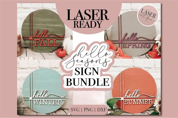 Hello Seasons SVG Bundle Laser Cut Files Seasons Bundle Svg - Etsy