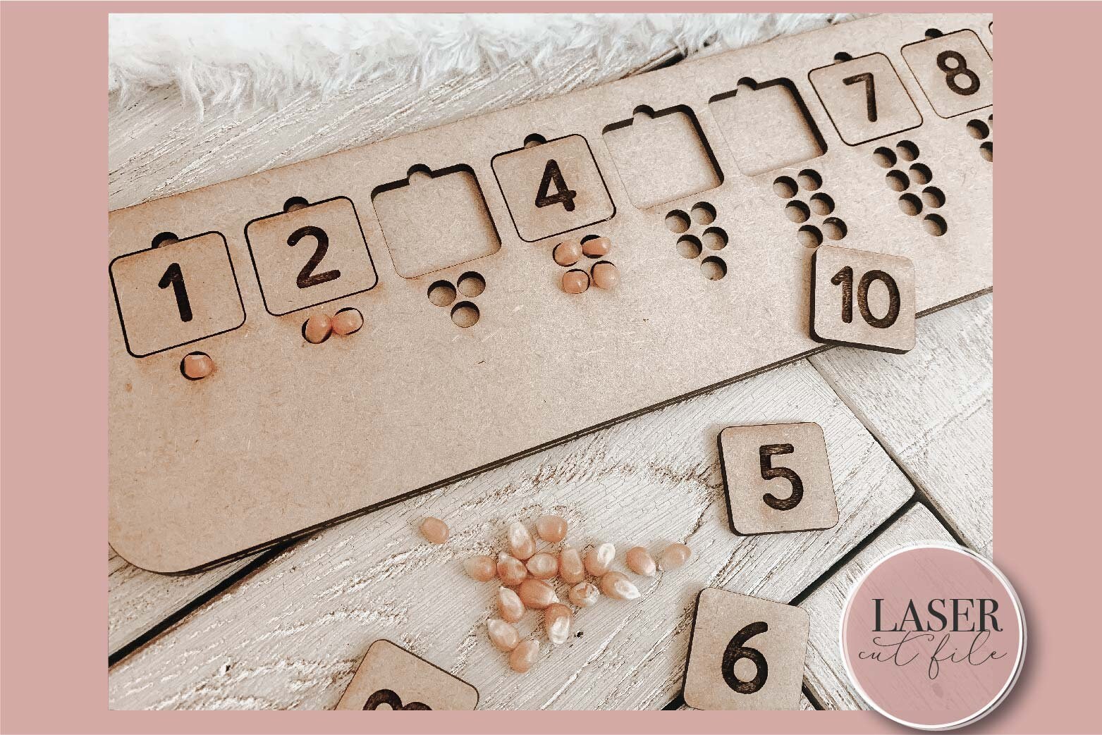 Montessori Number Board 1-10 Svg File Montessori SVG Laser - Etsy