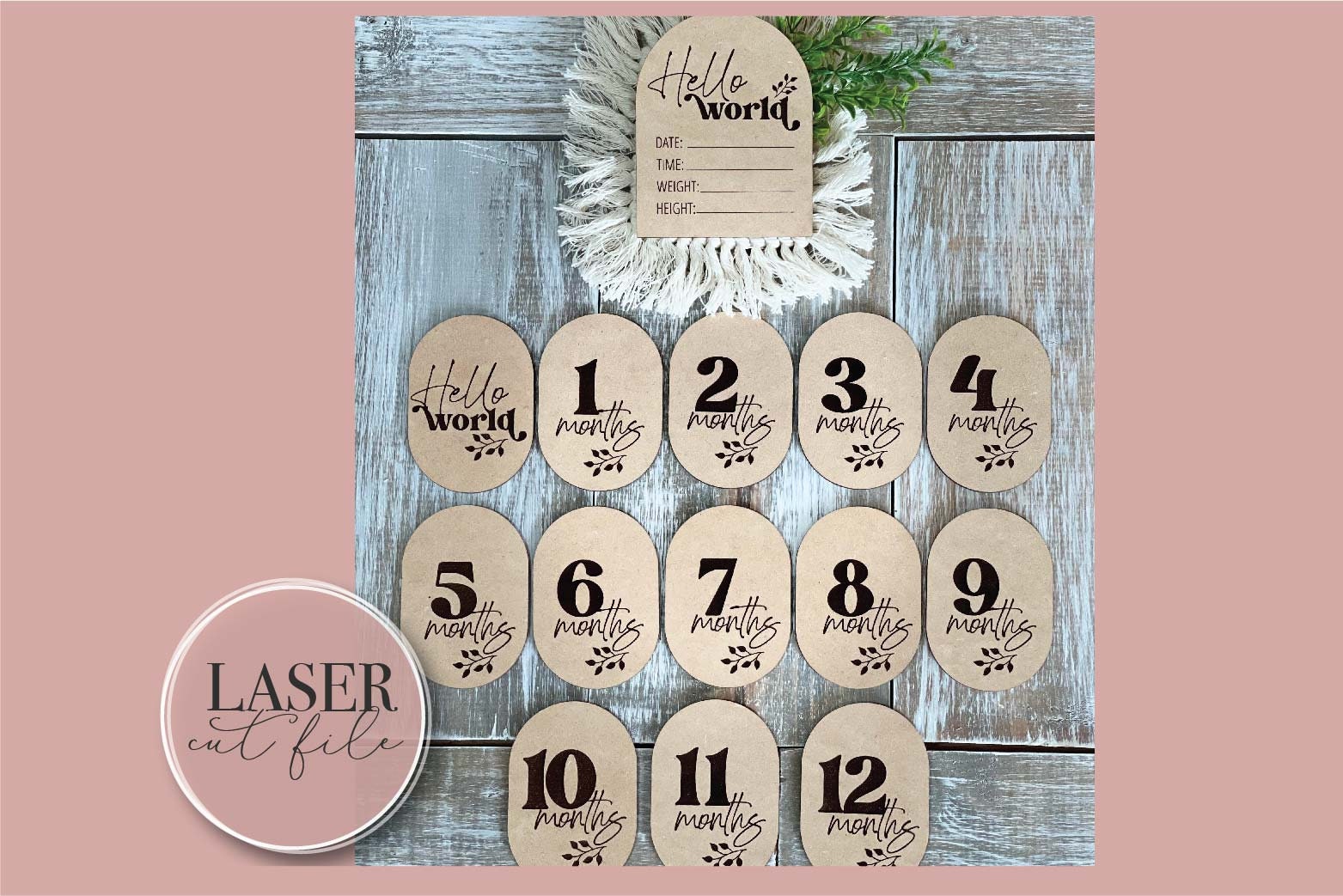 Boho Baby Milestone Svg Baby Announcement Photo Prop Svg - Etsy