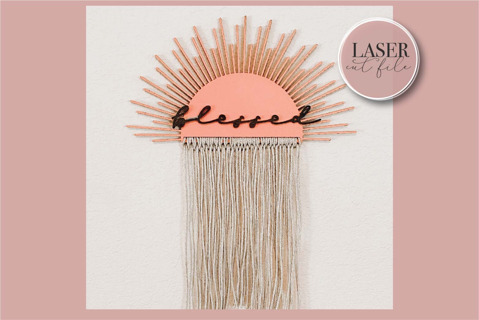 Blessed Macrame Svg Macrame Laser Svg Thankful Laser Svg - Etsy