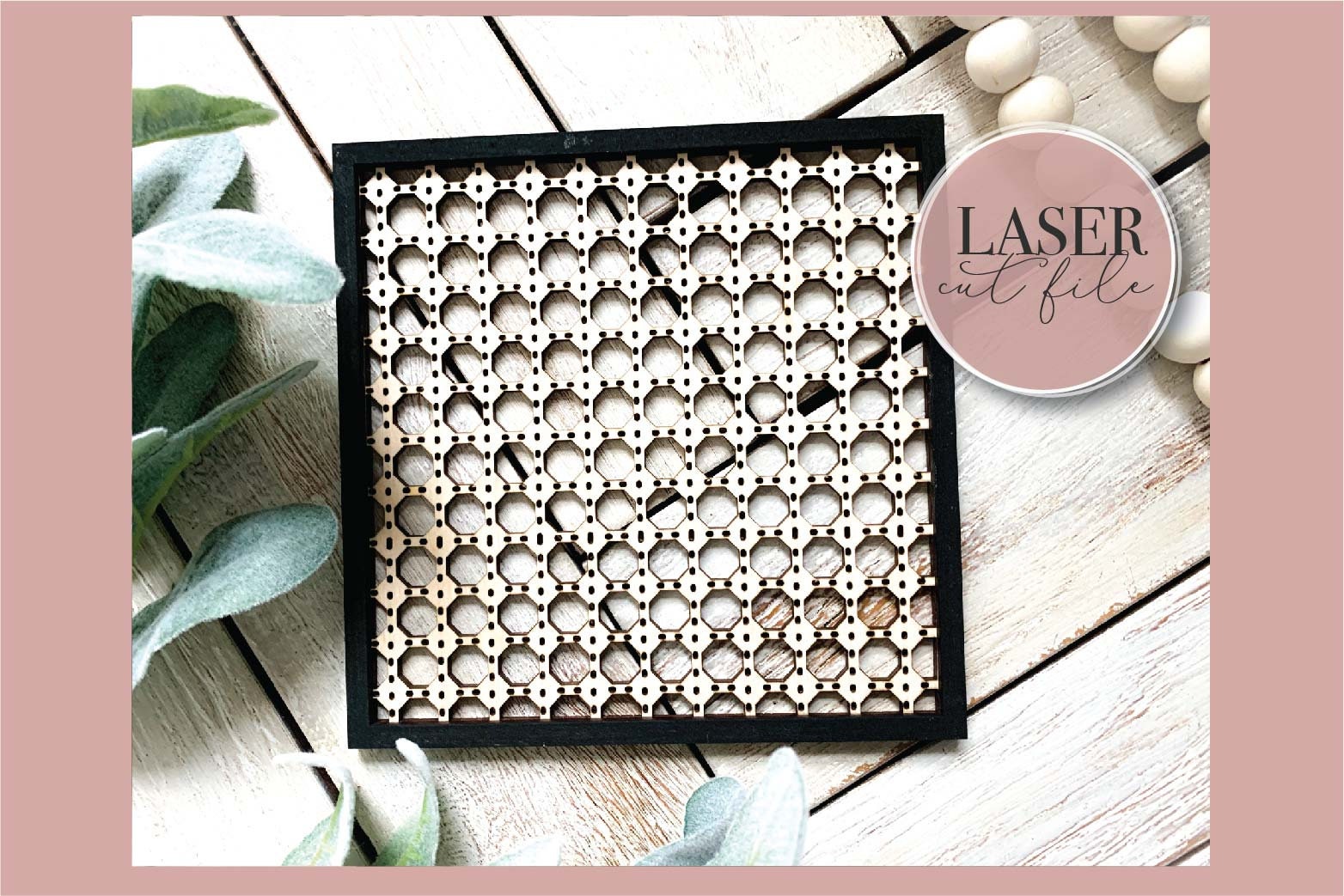 Rattan Square Svg Rattan Svg Rattan Laser Svg Cane Weave | Etsy