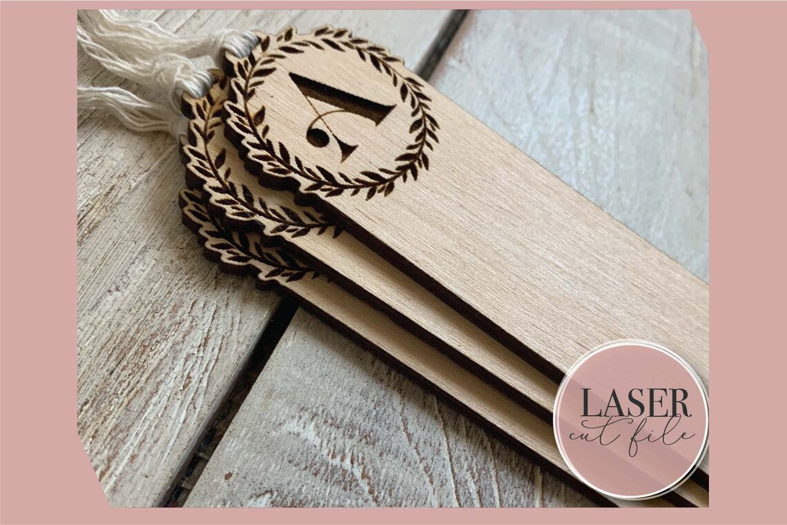 Boho Monogram Bookmarks Svg Laser Bookmark Svg Custom - Etsy