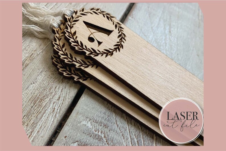 Boho Monogram Bookmarks Svg Laser Bookmark Svg Custom - Etsy