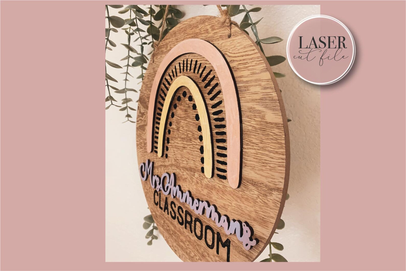 Rainbow Sign Svg Rainbow Laser Round Sign Svg Rainbow | Etsy