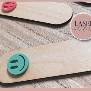 Retro Smiley Bookmarks Svg, Smiley Face Laser Bookmark Svg, Kids ...