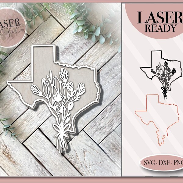 Texas Floral Svg - Etsy