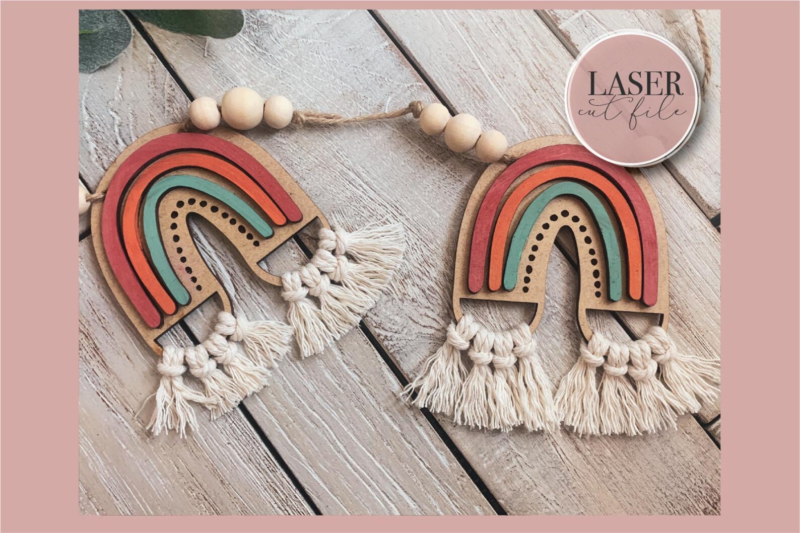 Rainbow Macrame Garland Svg Macrame Wall Hanging Svg Boho - Etsy