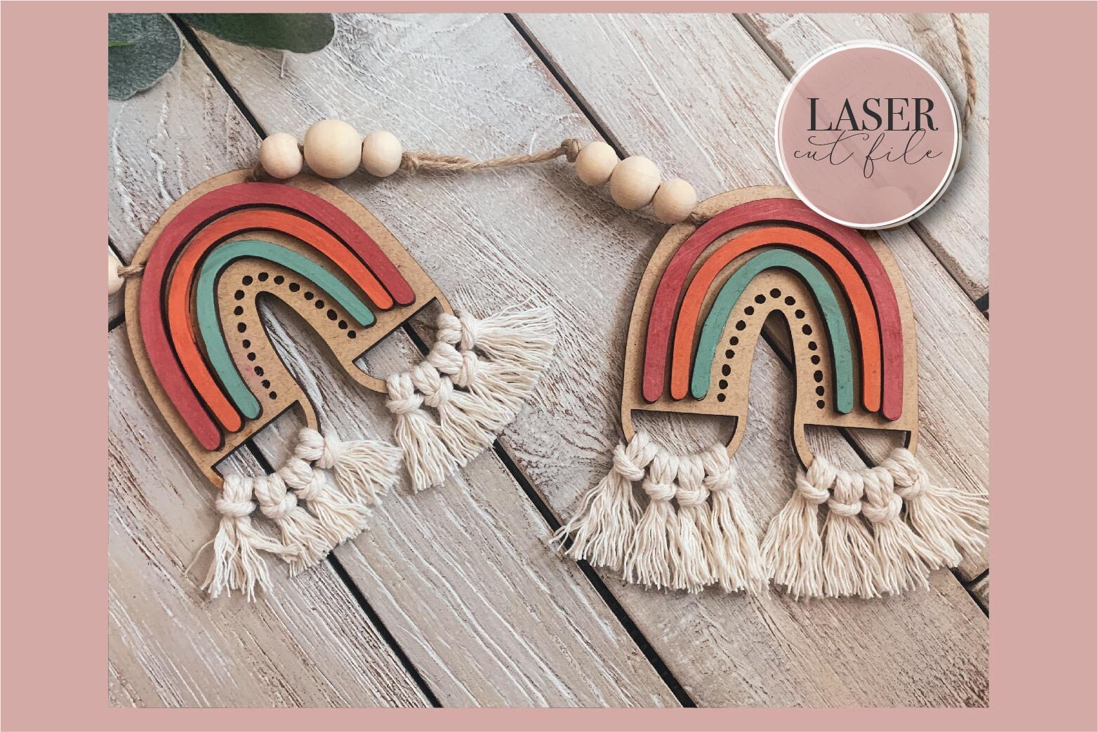 Rainbow Macrame Garland Svg Macrame Wall Hanging Svg Boho - Etsy