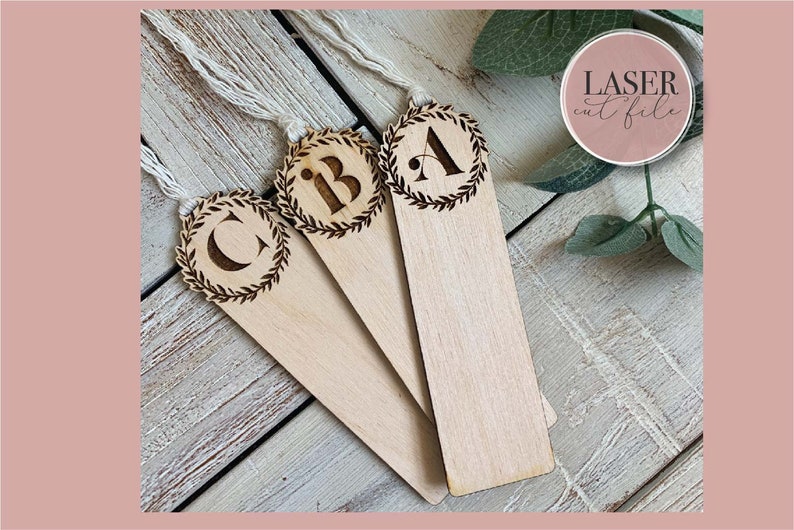 Boho Monogram Bookmarks Svg Laser Bookmark Svg Custom - Etsy
