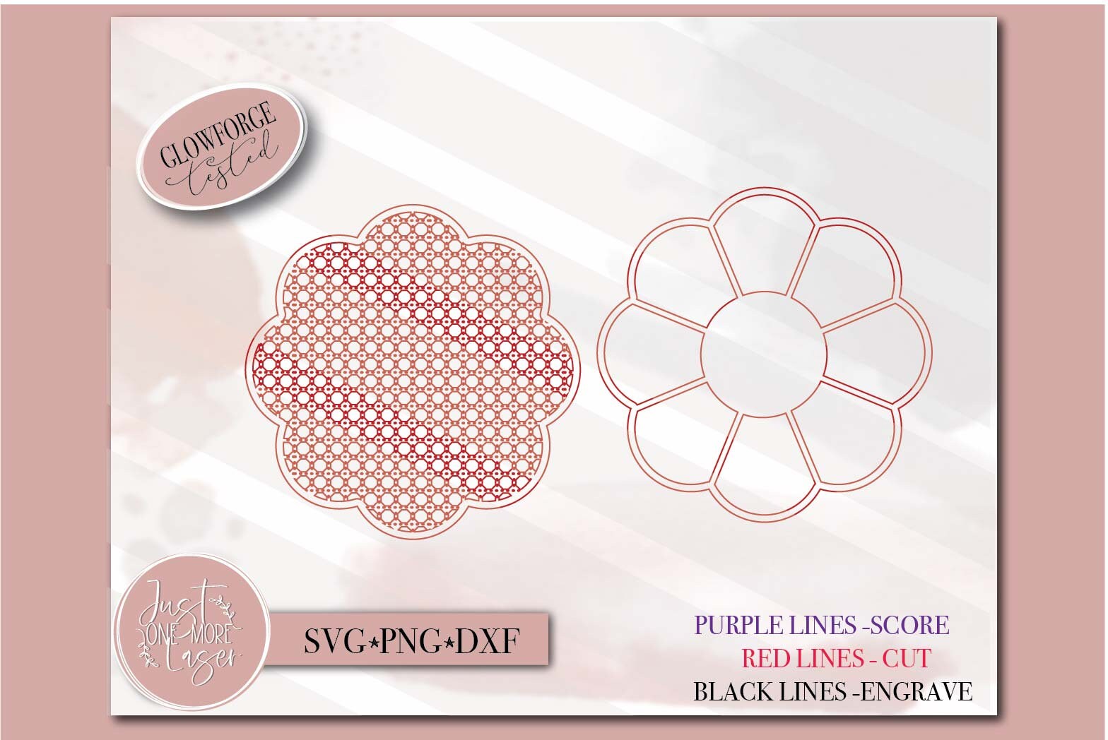 Daisy Cane Weave Svg Laser Flower Svg Boho Laser Frame - Etsy