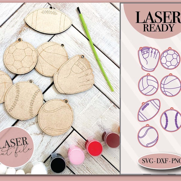 Laser Cut Sports Ornaments - Etsy