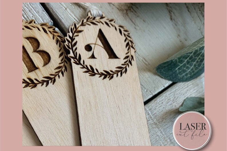 Boho Monogram Bookmarks Svg Laser Bookmark Svg Custom - Etsy