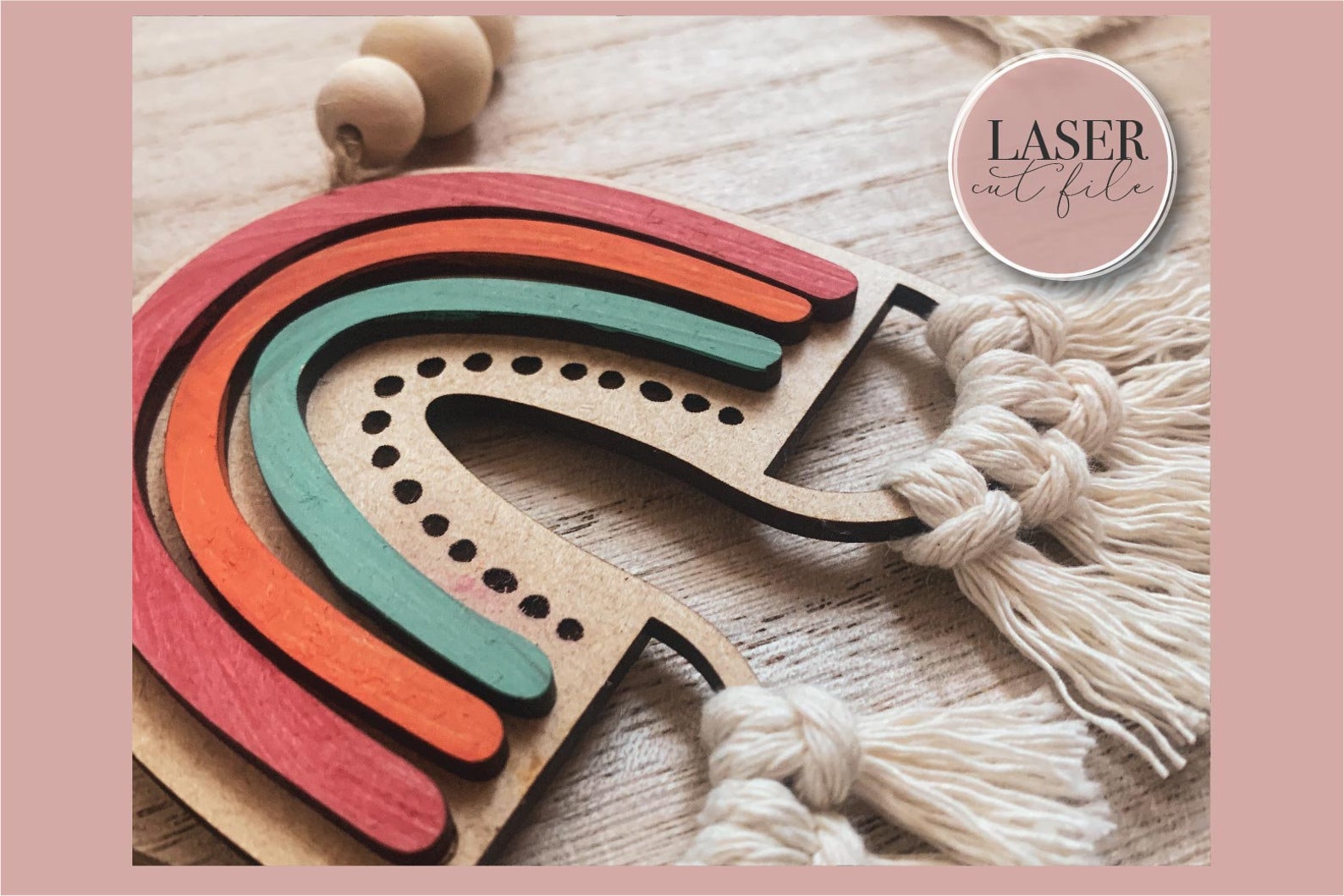 Rainbow Macrame Garland Svg Macrame Wall Hanging Svg Boho - Etsy