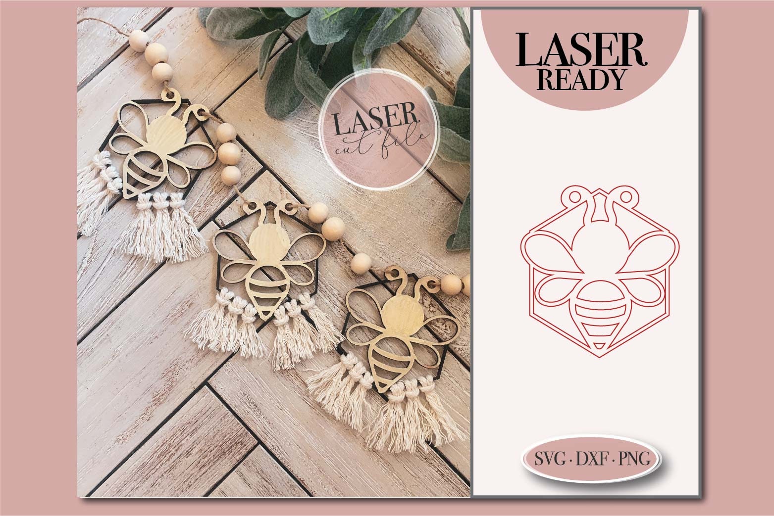 Honey Bee Macrame Garland Svg Macrame Wall Hanging Svg - Etsy Canada