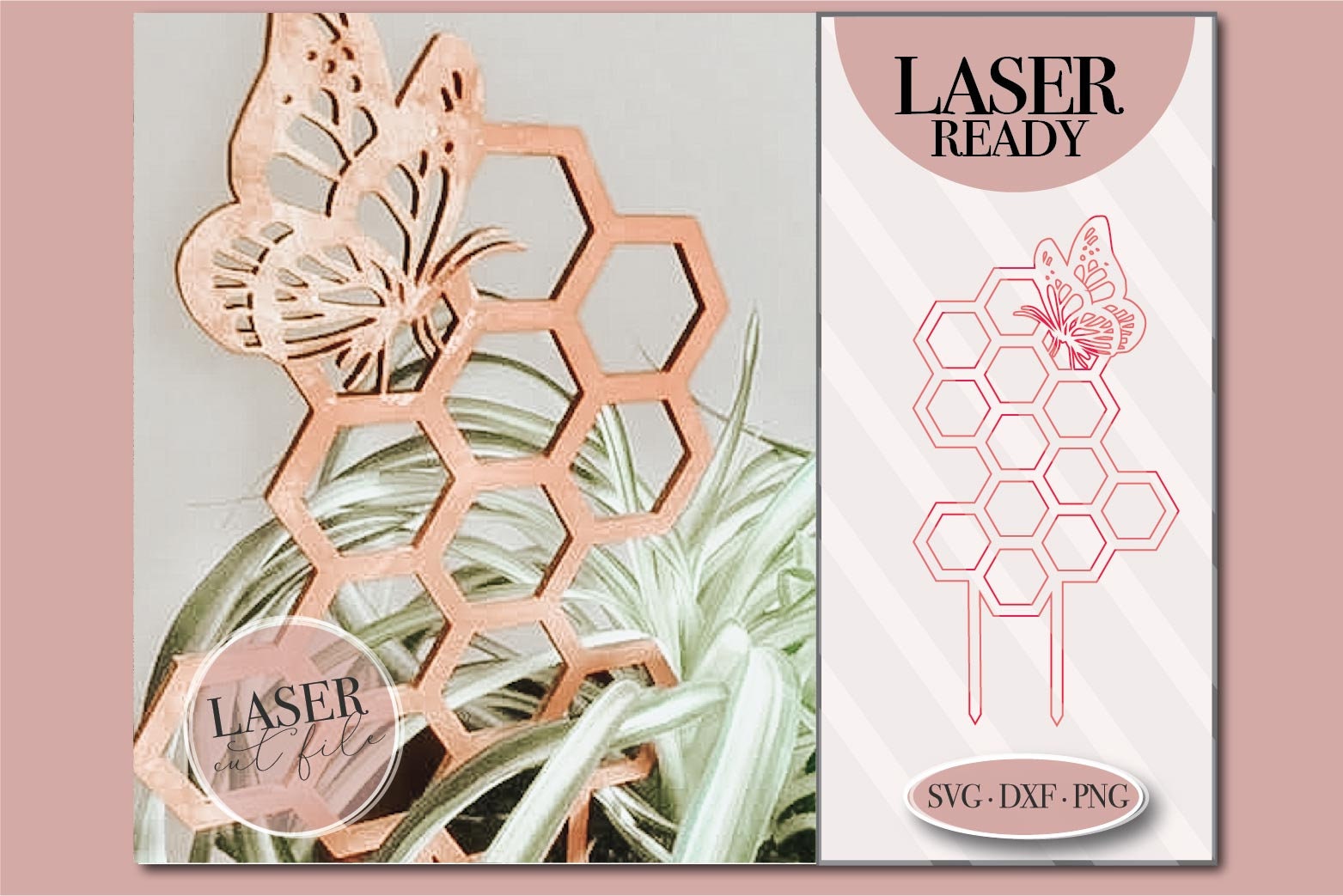 Butterfly Trellis Plant Stake Svg, Boho Plant Trellis, Houseplant ...