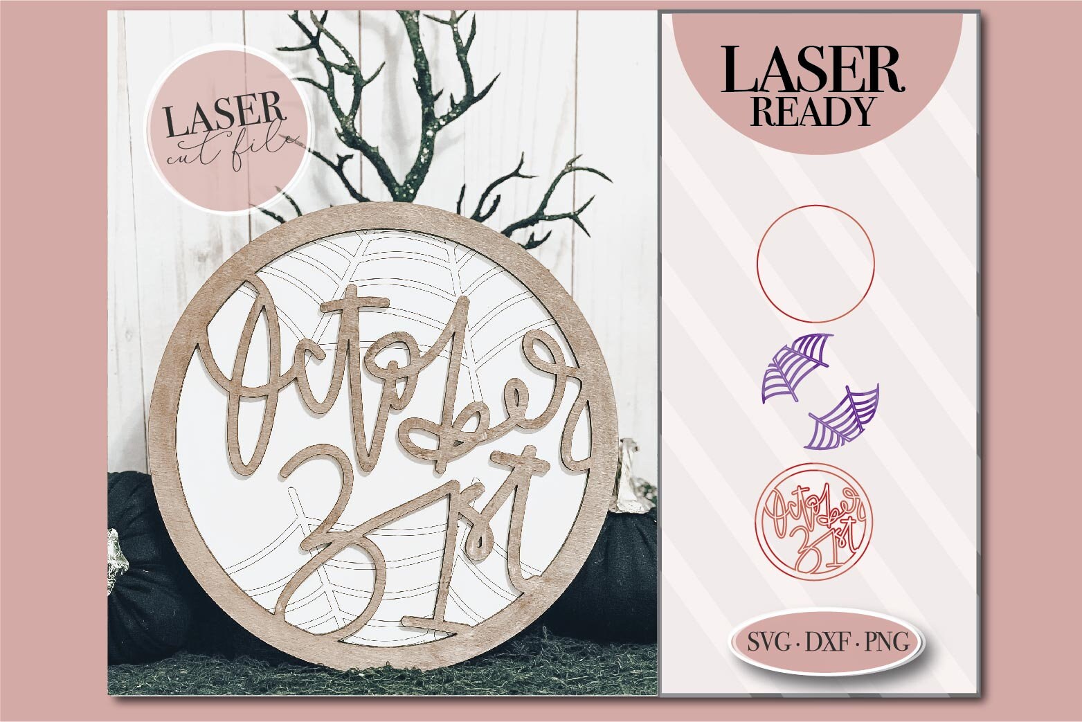 October 31st SVG Halloween Sign Laser File Halloween Door - Etsy