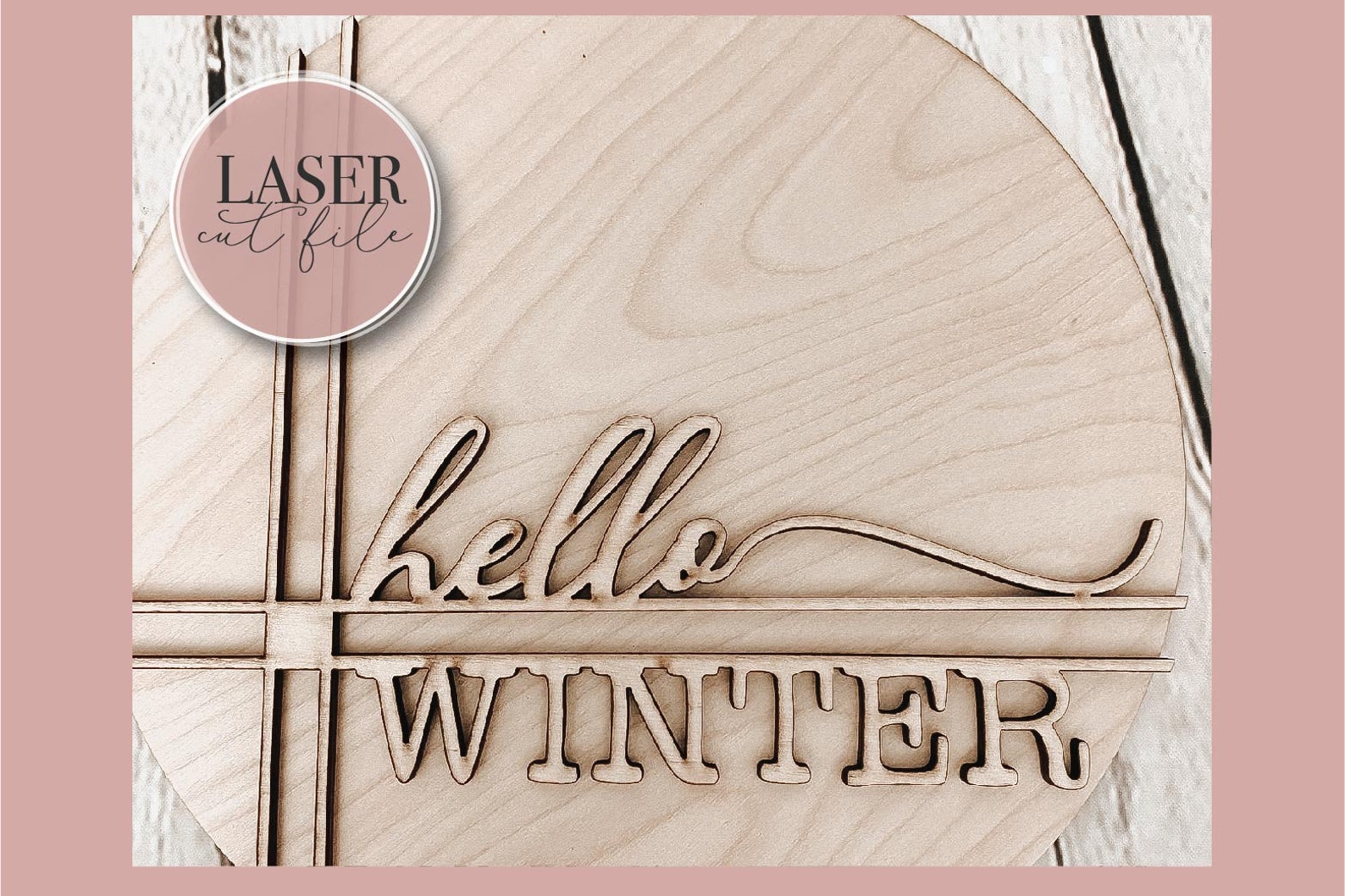 Hello Winter Svg Laser Cut File Christmas Sign Svg Holiday - Etsy
