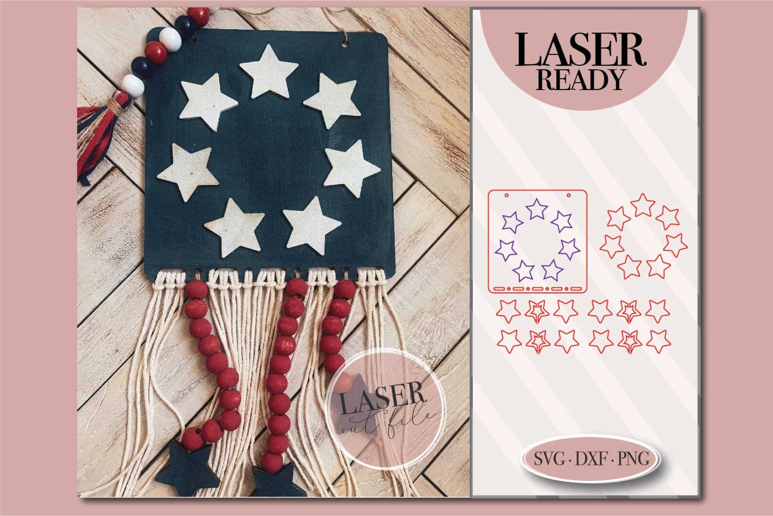 American Flag Macrame SVG File Patriotic Macrame Svg Fourth | Etsy