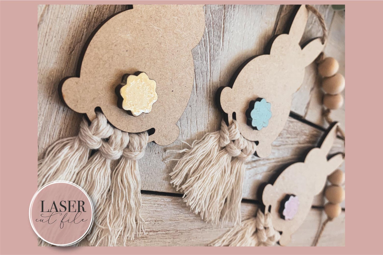 Easter Bunny Macrame Garland Svg Macrame Wall Hanging Svg - Etsy Canada