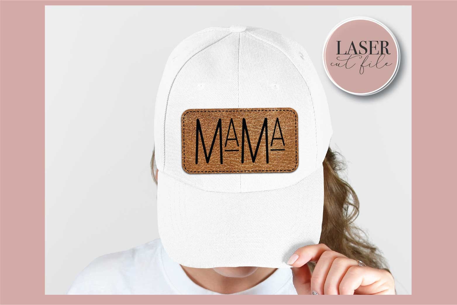 Mama Leather Patch Svg Mom Hat Patch Svg Leather Hat Patch - Etsy