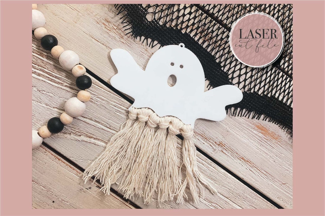 Halloween Ghost Macrame SVG, Halloween Macrame SVG File, Boho Halloween ...