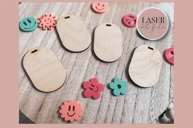 Retro Smiley Keychains Svg Smiley Face Nametags Svg Kids - Etsy