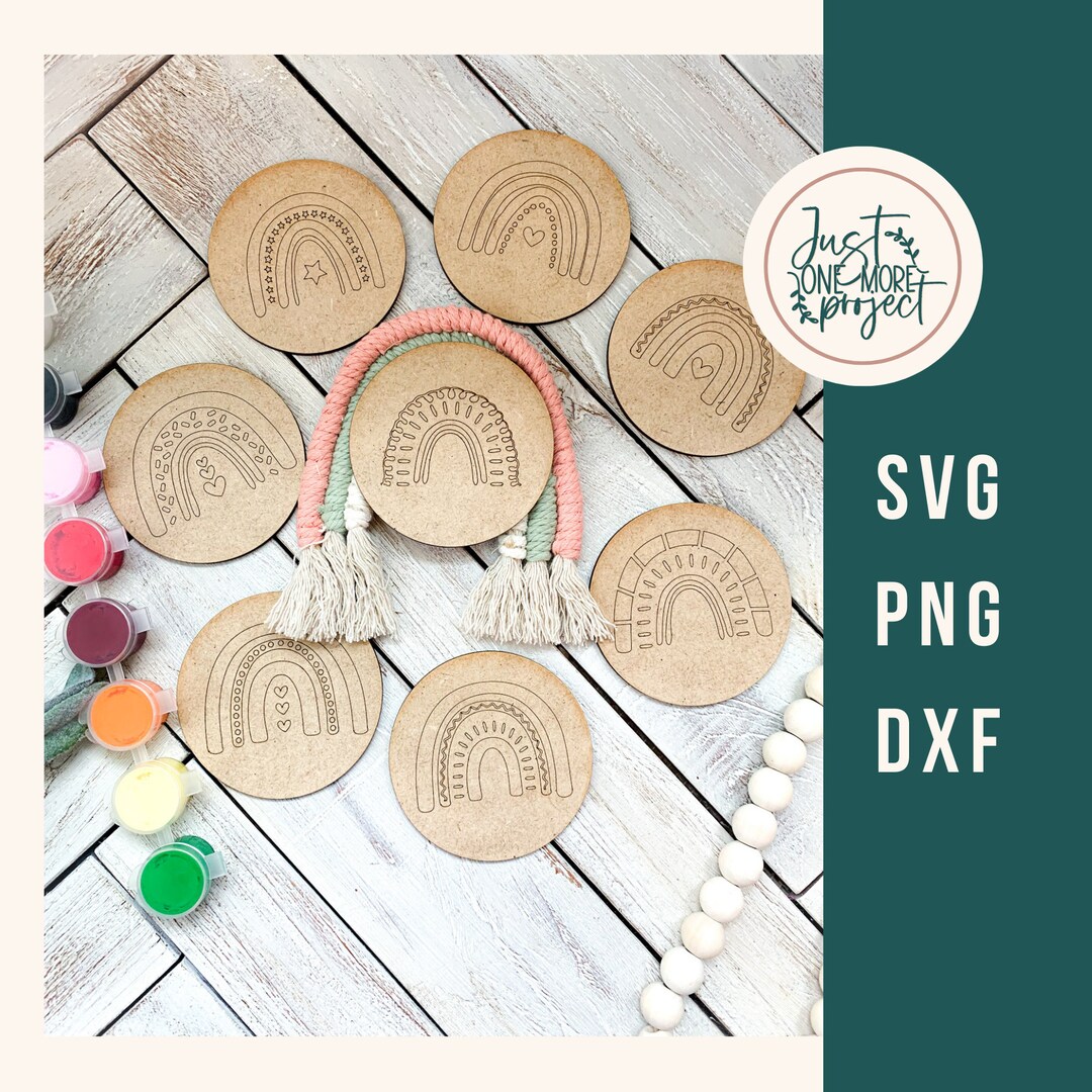 Rainbows DIY Paint Kit Svg, Children Paint Kit, DIY Craft Kit, Rainbow ...