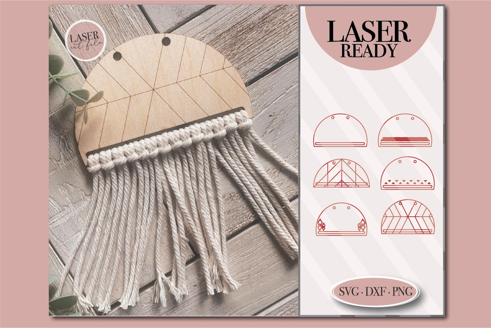 Macrame Blanks Svg Macrame Svg Boho Macrame Cut File | Etsy