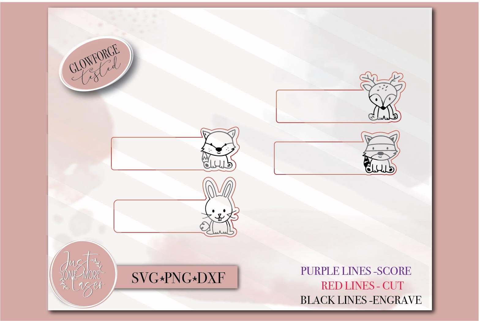 Woodland Animals Name Tags Svg Woodland Animal Svg Name Sign - Etsy