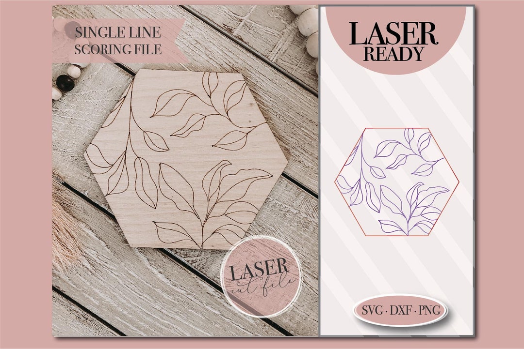 Hexagon Frame Svg, Score File Laser, Scoring File, Floral Frame Svg ...
