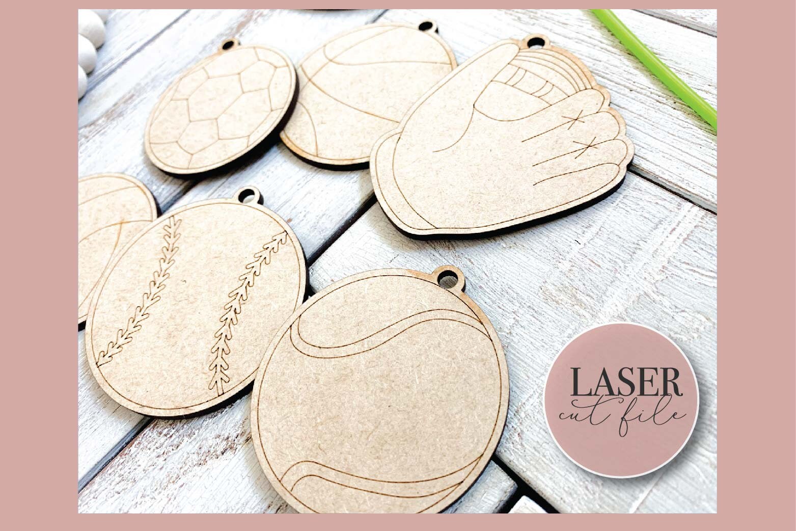 Sports Ornaments Svg Laser Sports Diy Craft Kits Laser DIY - Etsy