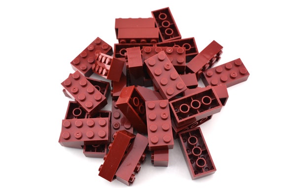 TCM BRICKS Dark Red 2x4 Brick X50 Compatible Parts Fits 3001 | Etsy