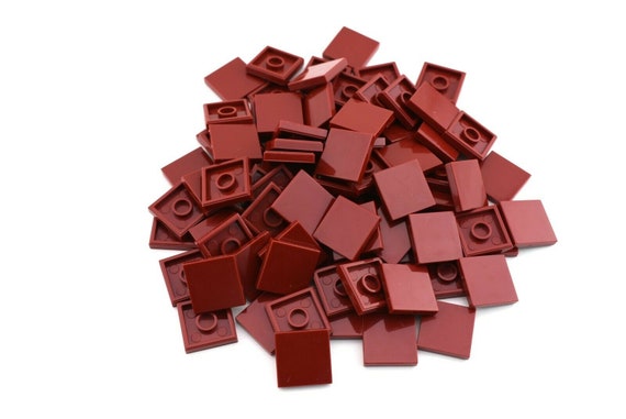 TCM BRICKS Dark Red 2X2 Tile Smooth Flat X50 Compatible Parts | Etsy