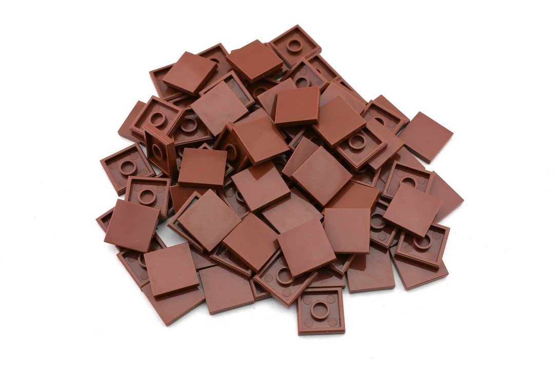 TCM BRICKS Reddish Brown 2x2 Tile Smooth Finishing Flat X100 Compatible ...