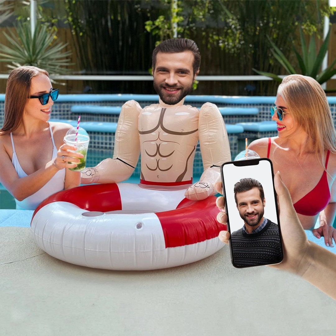 Custom Groom Face Inflatable Pool Float: Funny Bachelorette Party Decor - Etsy
