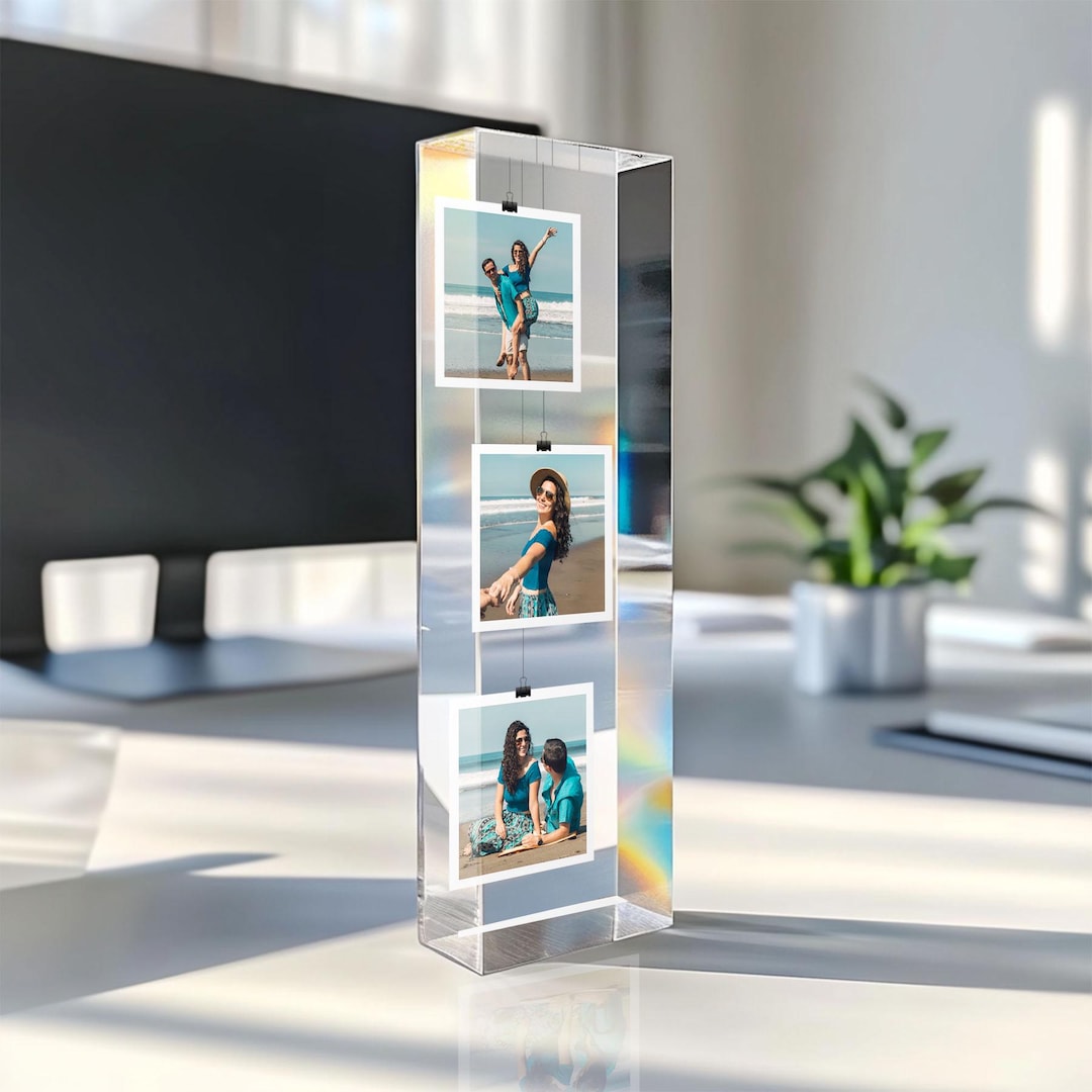 Acrylic Picture Frame Clear, Custom Photo Gift for Mom Dad Grandma Wife ...